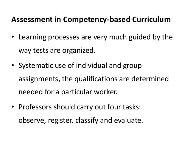 Competency based, performance-based and standard-based curriculum