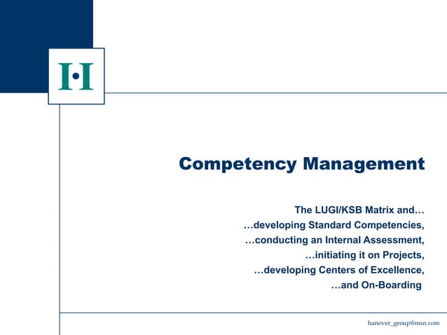 Competency Management | PPT