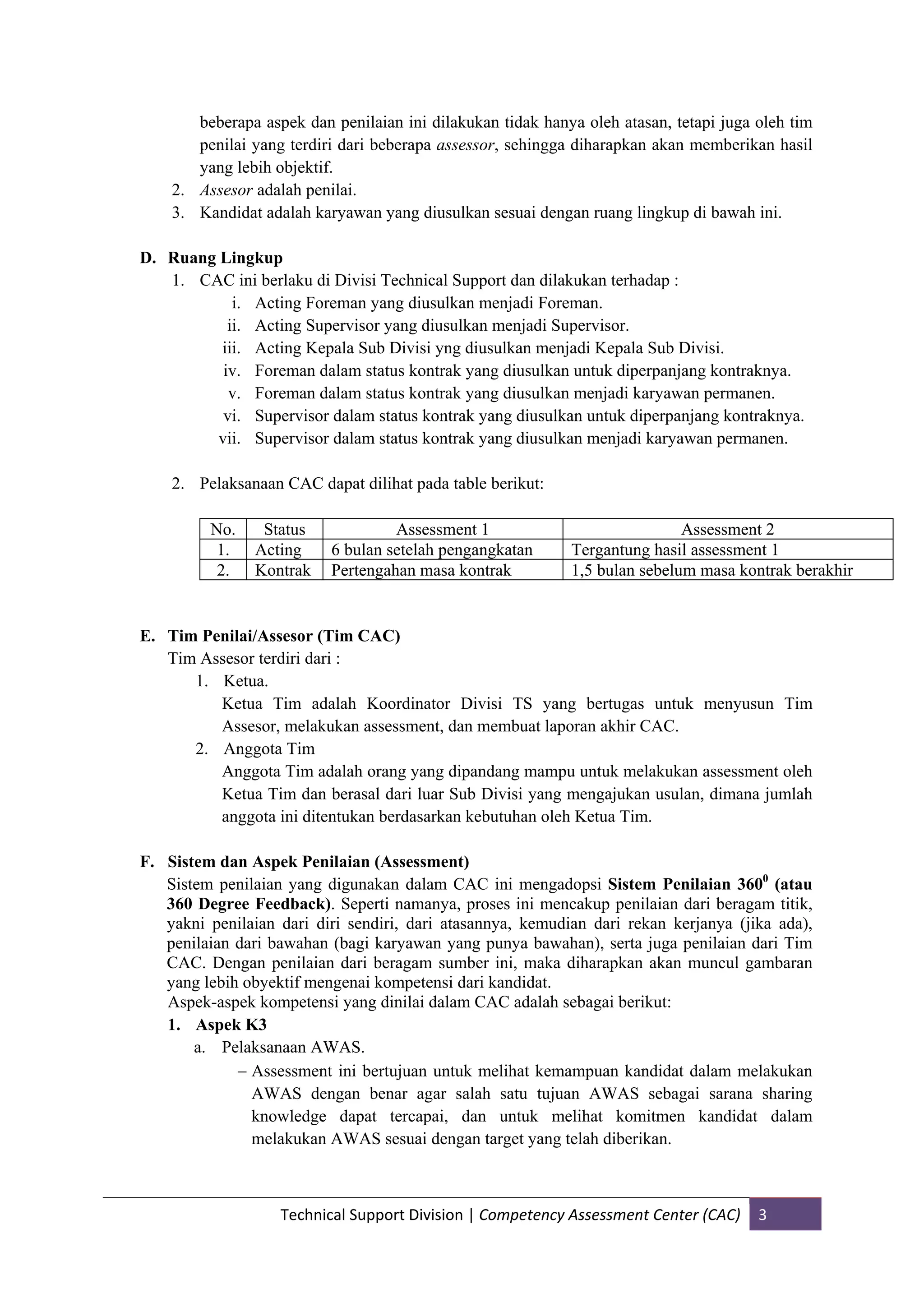 Competency Assessment Center Module rev 02 | PDF