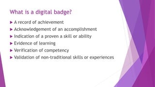 Competency Badges in the Academy | PPT