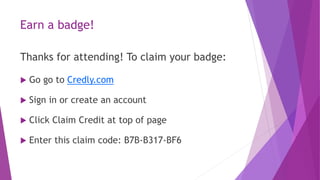 Competency Badges in the Academy | PPT