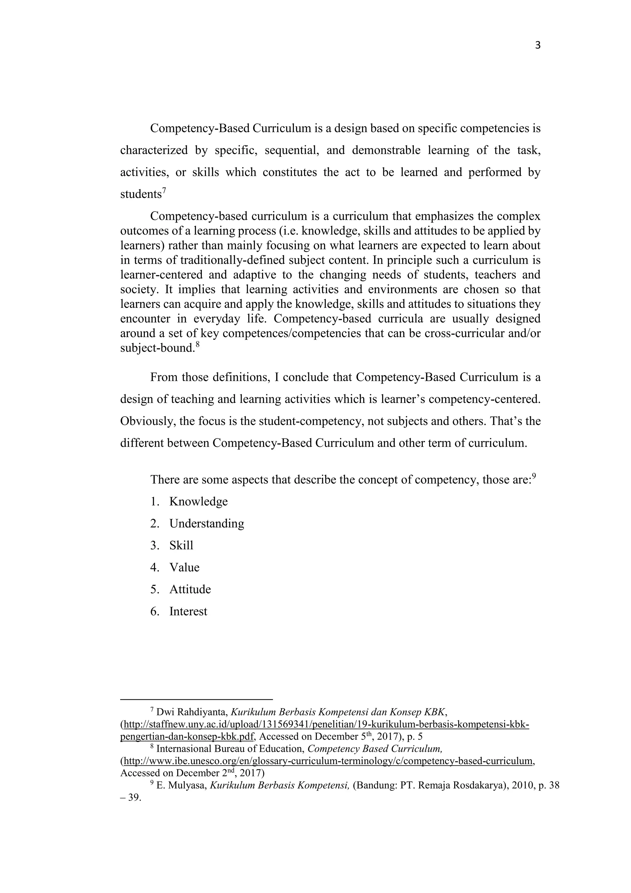 Competency based curriculum | PDF