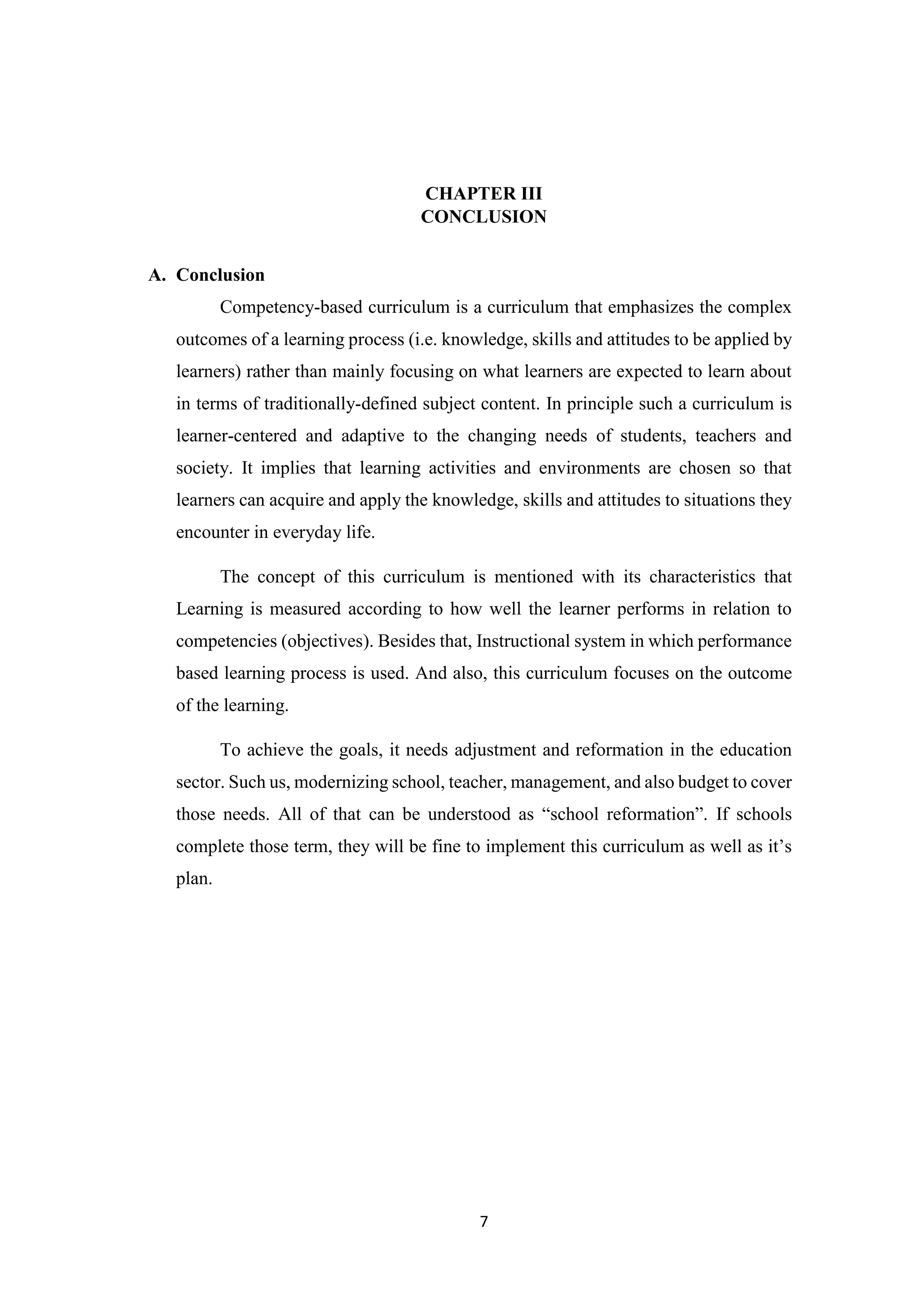 Competency based curriculum | PDF