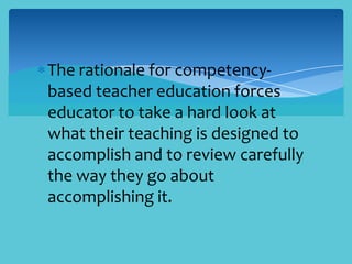 Competency based education teacher training | PPT