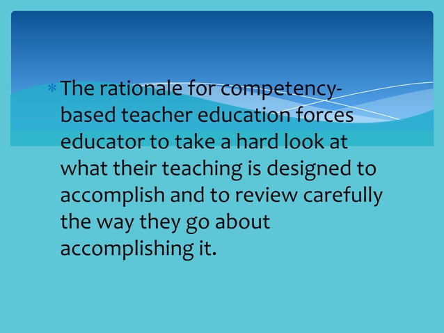 Competency based education teacher training | PPT