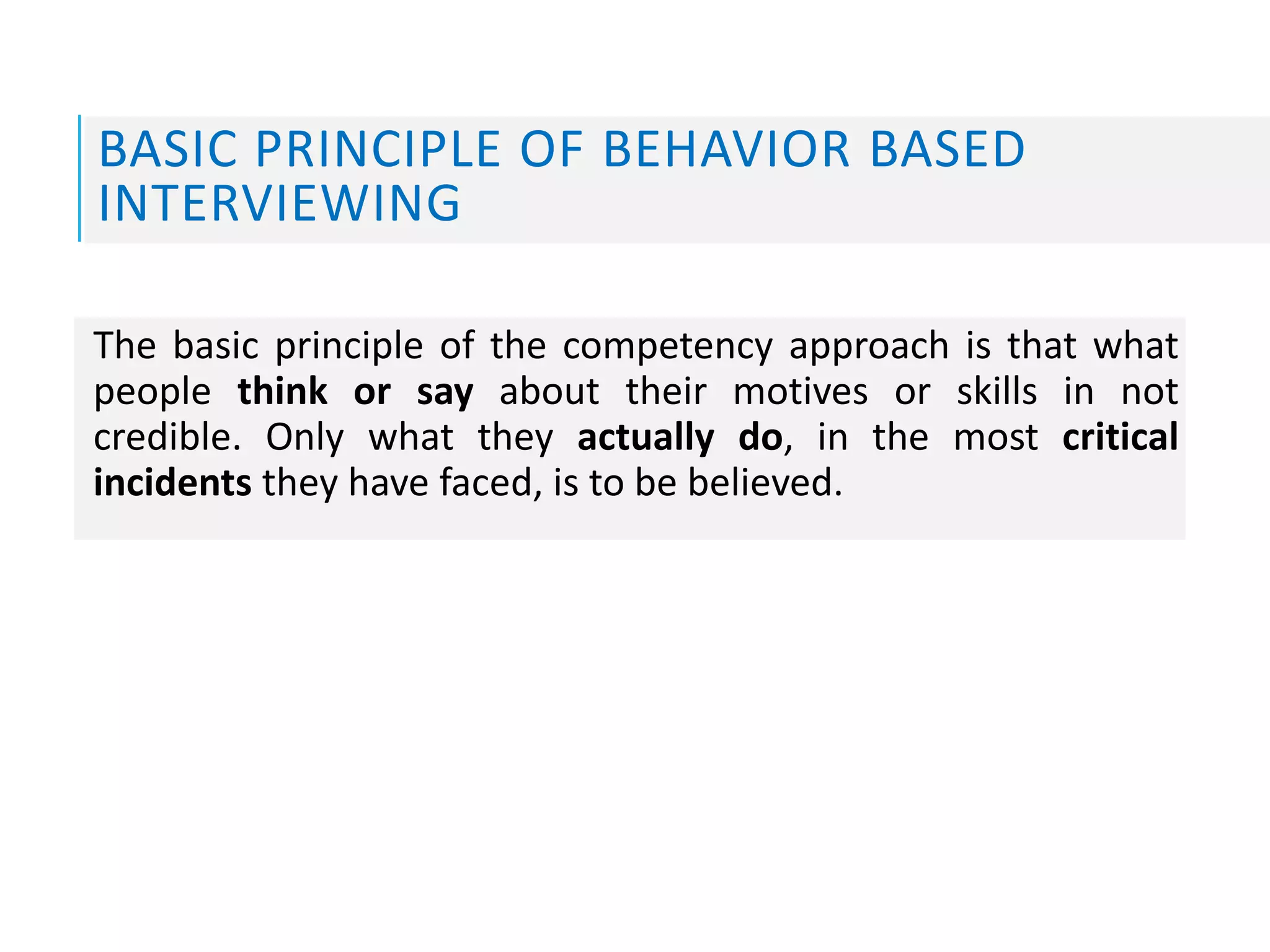 Competency based interviewing skills | PPTX