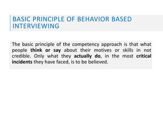 Competency based interviewing skills | PPTX