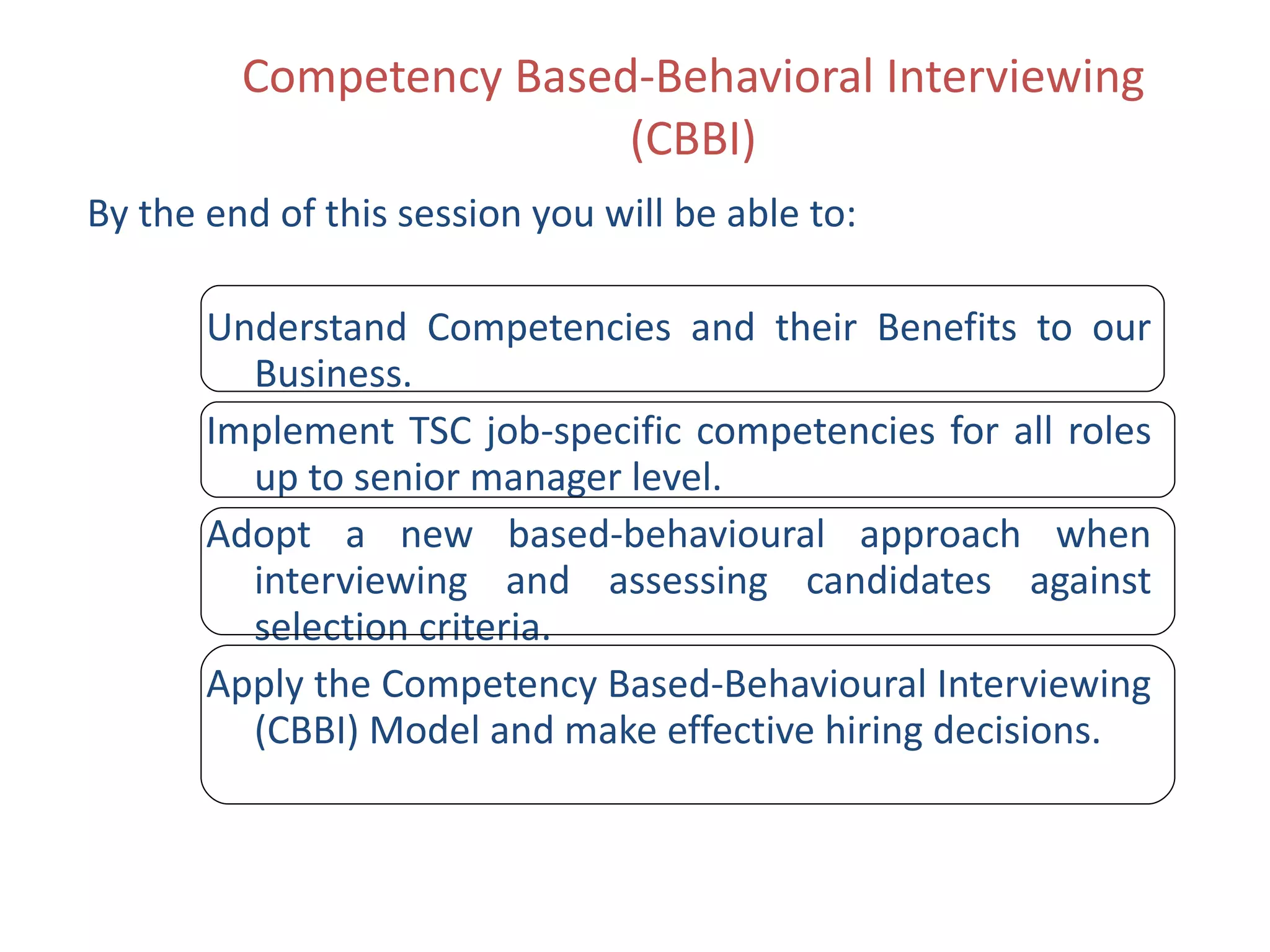Competency based interviews | PPT