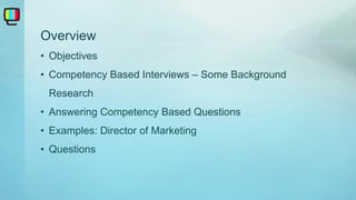 Competency based interviews 1 (1) | PPTX | Resume Writing and Advice | Job Search