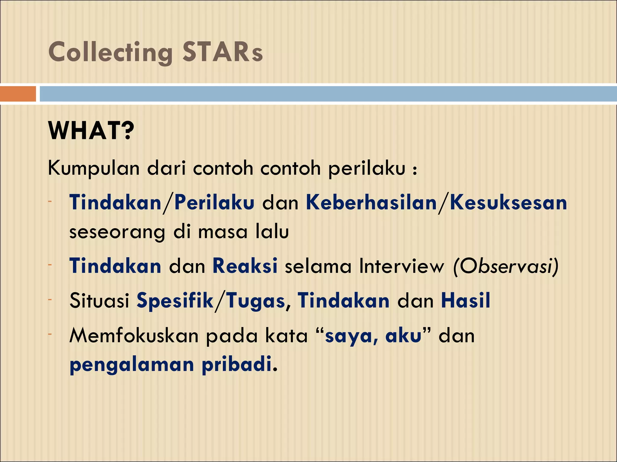 Competency Based Interview Star Concept (Bahasa Ver) | PPT