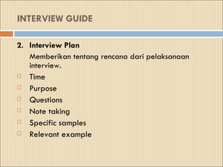 Competency Based Interview Star Concept (Bahasa Ver) | PPT