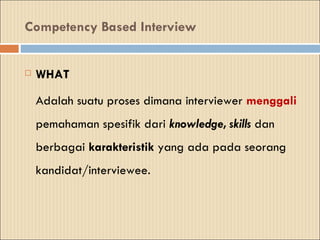 Competency Based Interview Star Concept (Bahasa Ver) | PPT