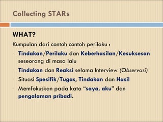 Competency Based Interview Star Concept (Bahasa Ver) | PPT