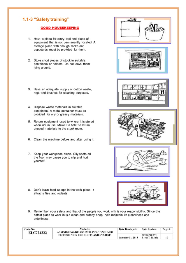 Competency based learning material assembling and disassembling | DOCX