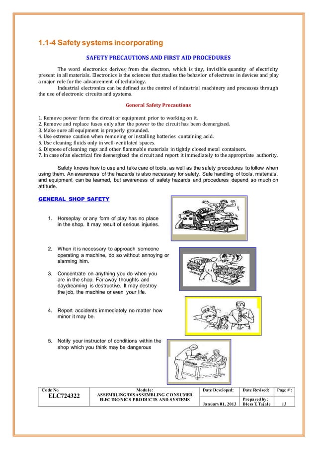 Competency based learning material assembling and disassembling | DOCX