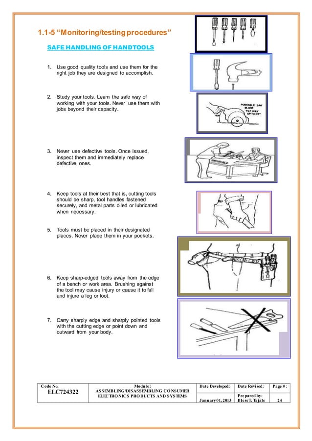 Competency based learning material assembling and disassembling | DOCX
