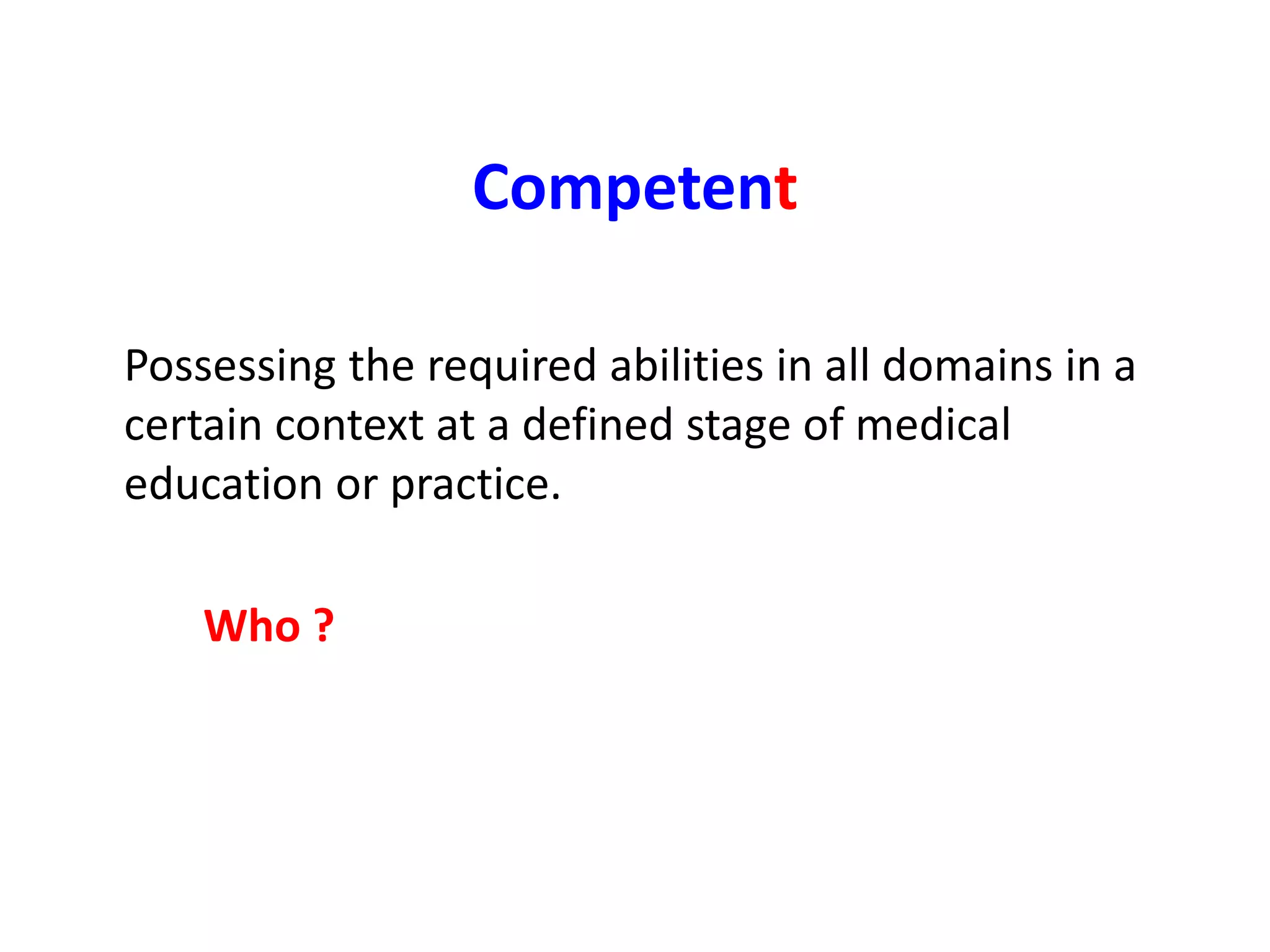 Competency based medical education | PPTX