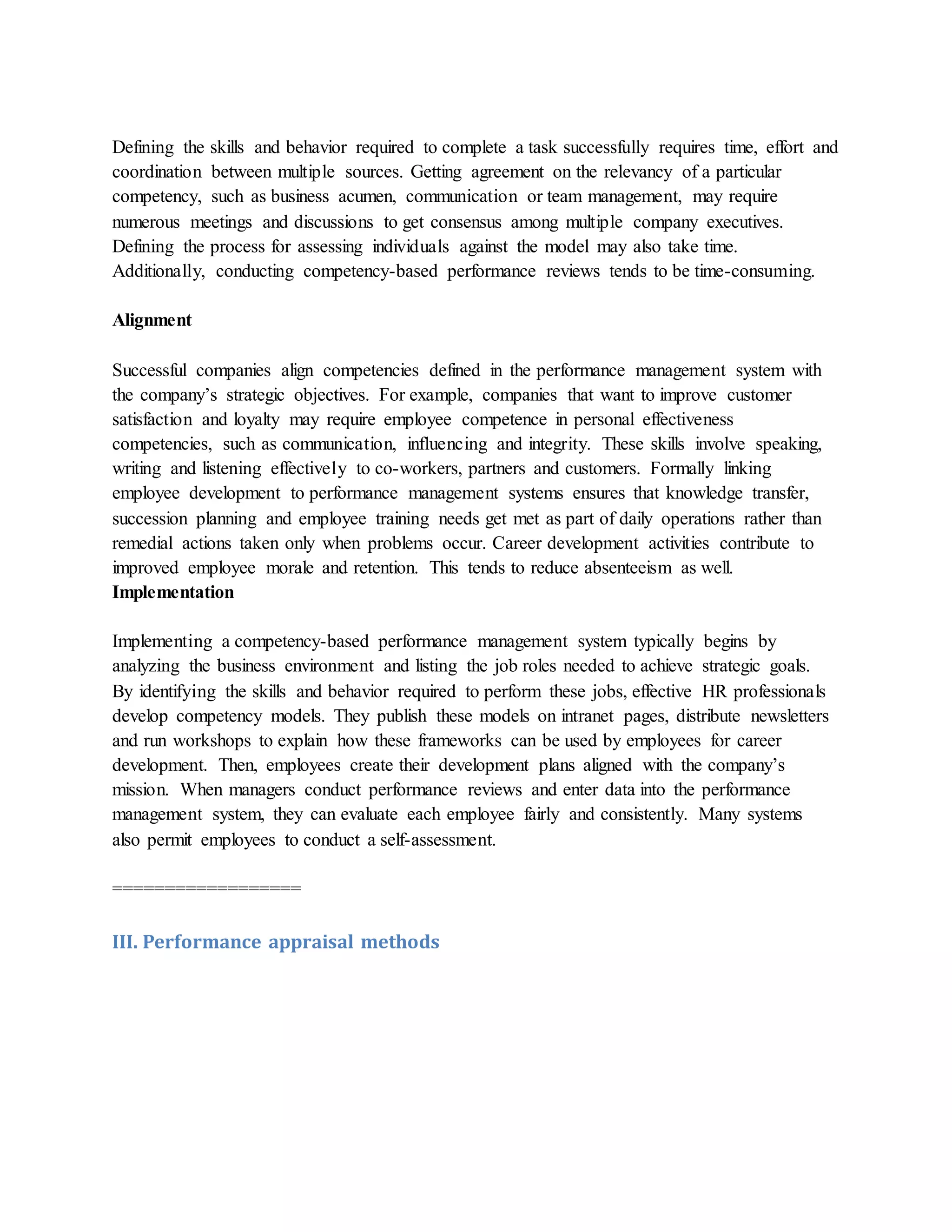 Competency based performance appraisal | DOCX