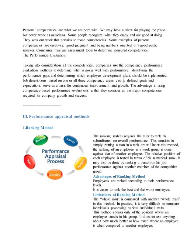 Competency based performance appraisal form | PDF