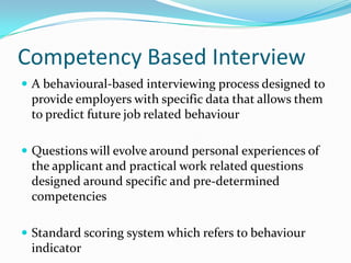 Competency based recruitment | PPTX