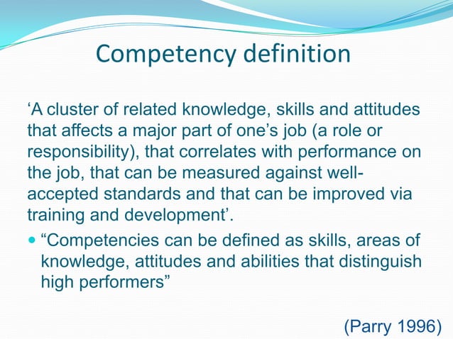 Competency Based Selection System Pub | PPTX