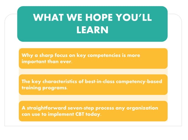 How to Create a Competency-Based Training Program Webinar 10.30.14