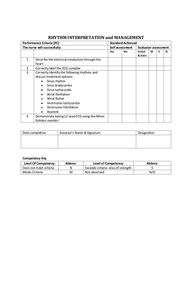 Competency checklist addl