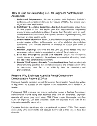Competency Demonstration Report (CDR)Requirements and content | PDF