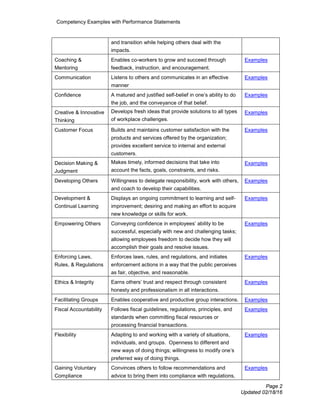 Competency Questionnaire | PDF