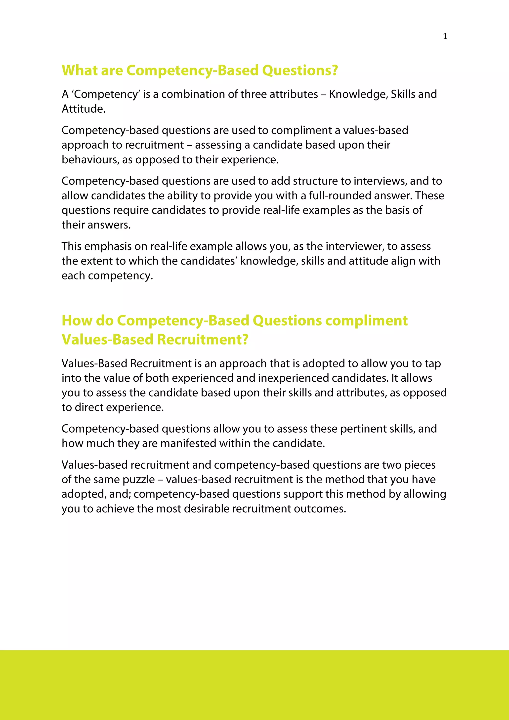 Your Guide to Competency-Based Questions | PDF | Educational Assessment ...
