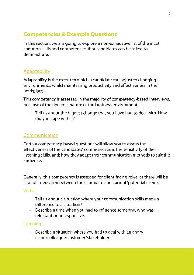 Your Guide to Competency-Based Questions