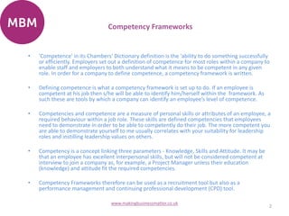 Competency Framework | PPTX | Resume Writing and Advice | Job Search