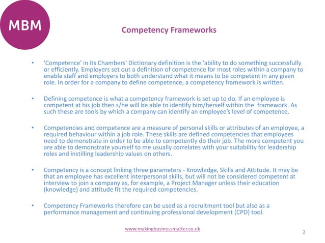 Competency Framework | PPT
