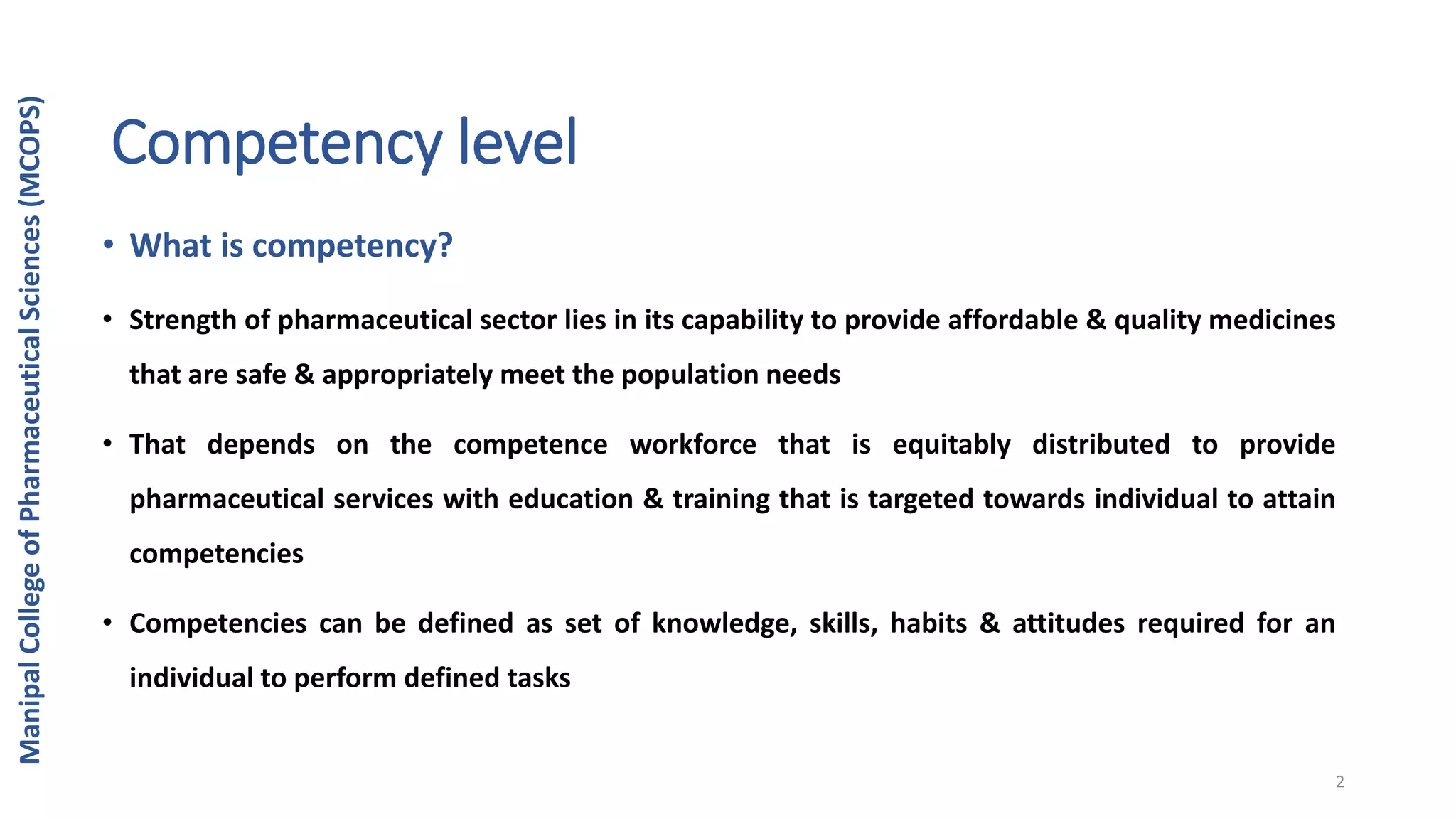 Competency level in pharmaceutical industries | PPTX