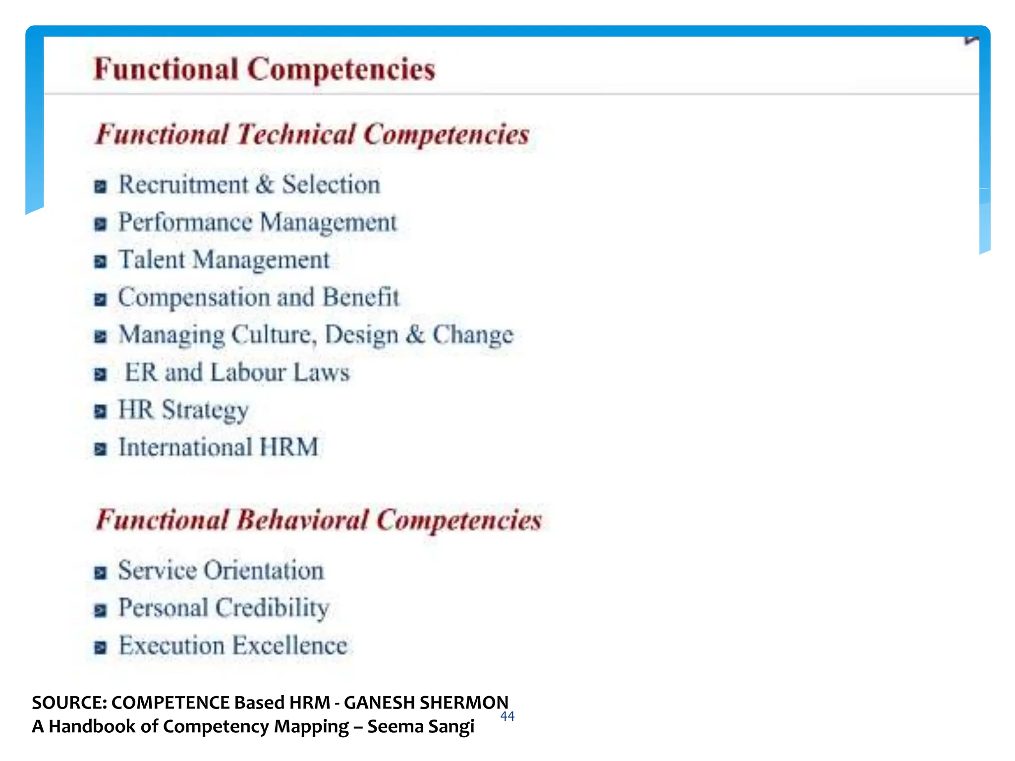 COMPETENCY MANAGEMENT.pptx Human Resource Specialisation | PPTX