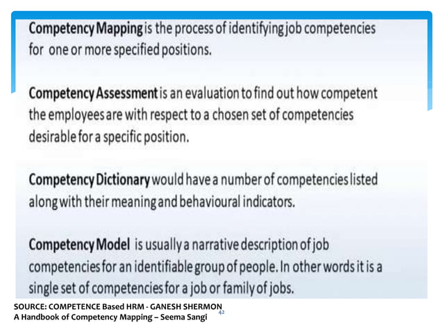 COMPETENCY MANAGEMENT.pptx Human Resource Specialisation | PPT