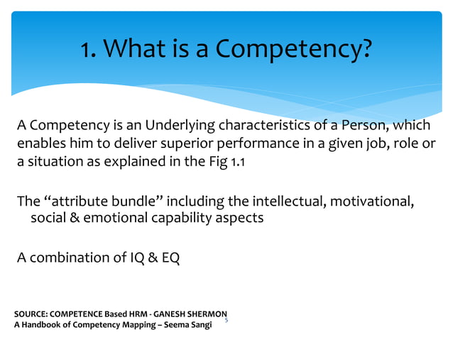 COMPETENCY MANAGEMENT.pptx Human Resource Specialisation | PPT