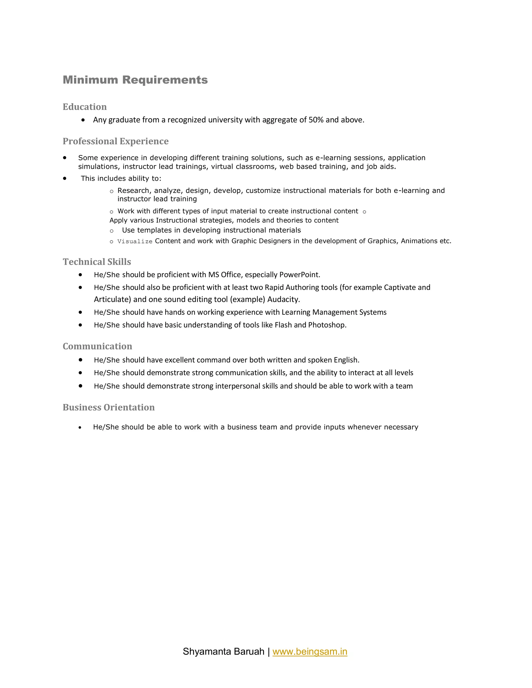 Competency map for an instructional designer | PDF