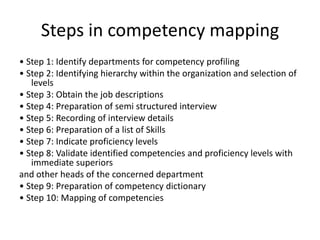 Competency mapping | PPTX