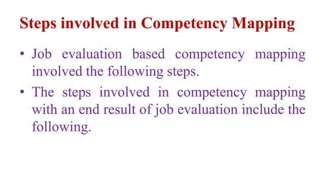 Competency mapping | PPT