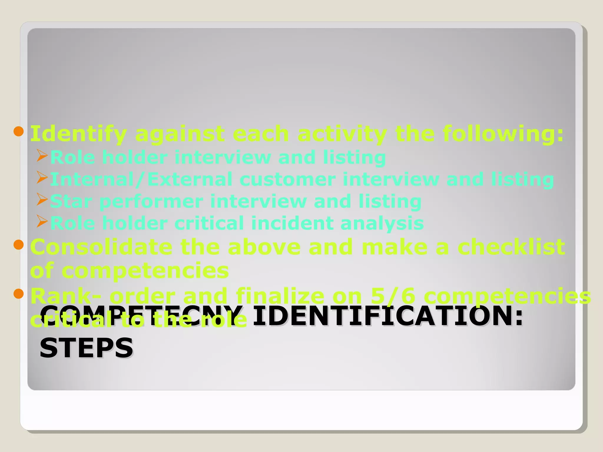 Competency mapping | PPT