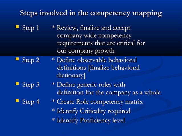 Competency mapping | PPT