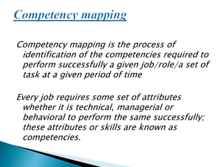 Competency mapping | PPTX