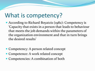 Competency mapping | PPTX