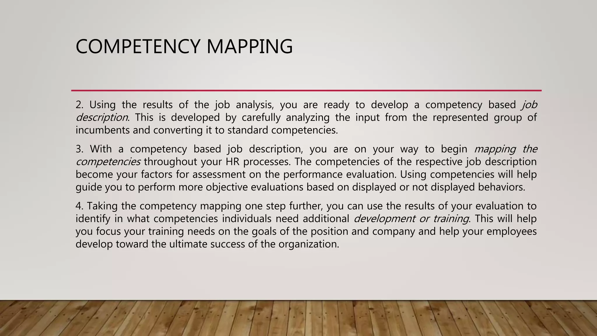 Competency mapping | PPTX