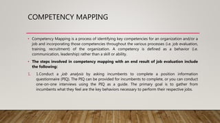 Competency mapping | PPTX