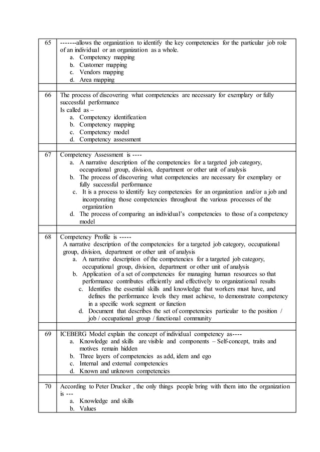 Competency mapping | PDF