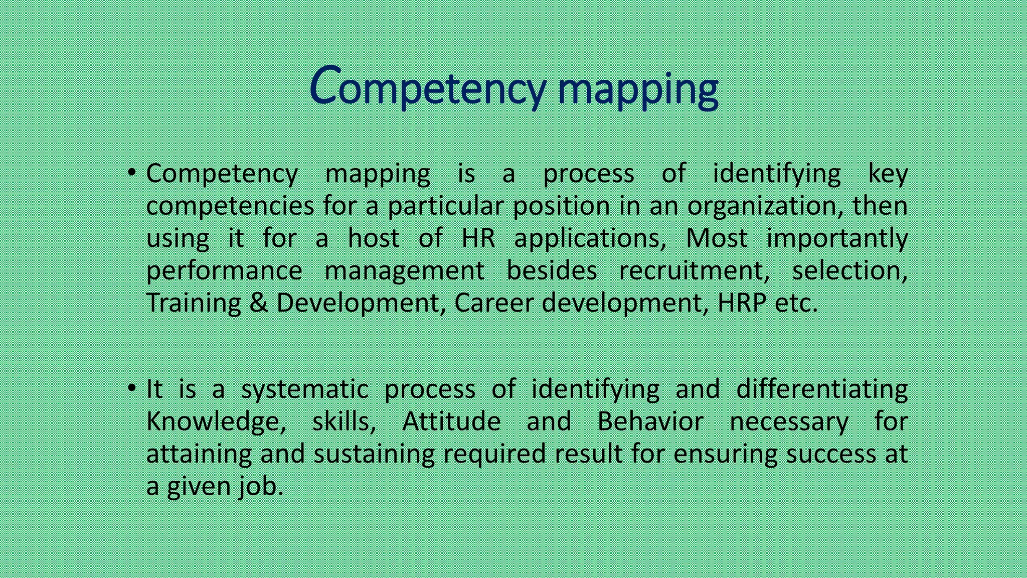 Competency mapping | PPT