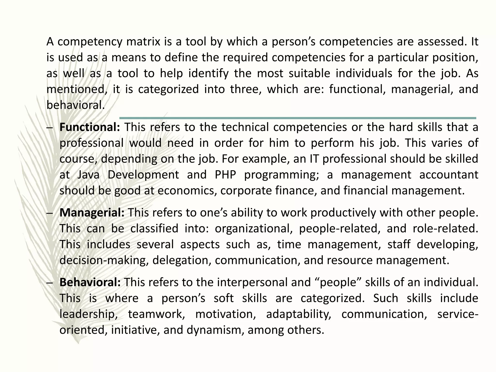 Competency mapping (2) | PPTX