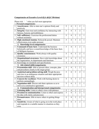 Competency mapping questionnaire_256 | DOC